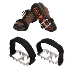 lianglide 10 tooth mountaineering anti skid crampons, anti slip ice claws shoes cover, safety for snow shoe boot ski fishing climbing, bundled ice crampons for each kind of boots