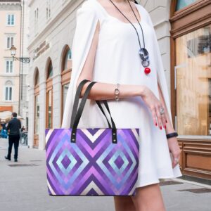 Womens Handbag Aztec Pattern Leather Tote Bag Top Handle Satchel Bags For Lady