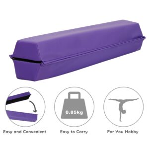 Oteymart 6FT Balance Beam Extra Folding Firm Foam Floor Gymnastic Beam Anti-Slip Base Equipment for Home Training, Kids, Adults