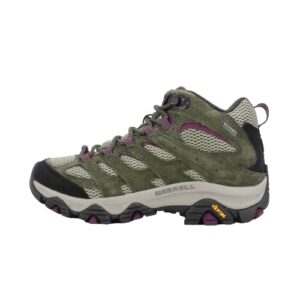 Merrell J035852 Womens Hiking Shoes Moab 3 Mid WP Waterproof Lichen/Mulberry US Size 6.5