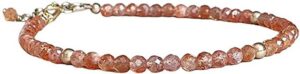 yonku sunstone bracelet, abundance jewelry, gift for her, healing stone brac yo-brace-7157