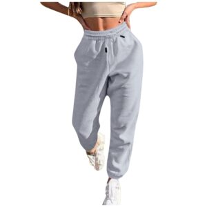 gumipy womens sweatpants with pockets loose fit fleece oversized sweat pants workout yoga tapered pants activewear c-gray