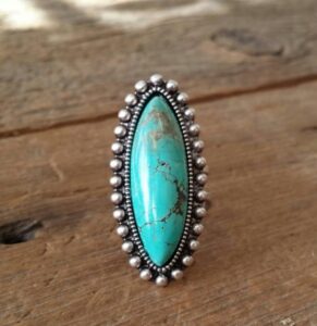 sukkccno vintage 925 sterling silver open ring marquise cut natural bohemia turquoise jewelry, chic hand made jewelry adjustable turquoise moonstone ring wedding ring for women gift