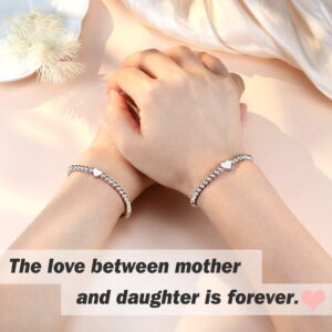 UNGENT THEM Daughter Gifts from Mom Mother Daughter Bracelets Back to School Mommy and Me Jewelry Valentine's Day Mothers Day Birthday Christmas Gifts for Mom from Daughters