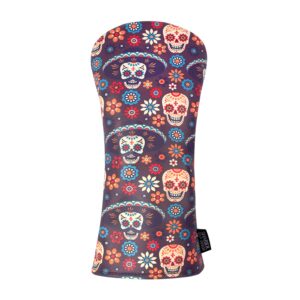 shabier golf skull design golf wood club headcover driver cover for taylormade m5 m6 driver (driver head cover)