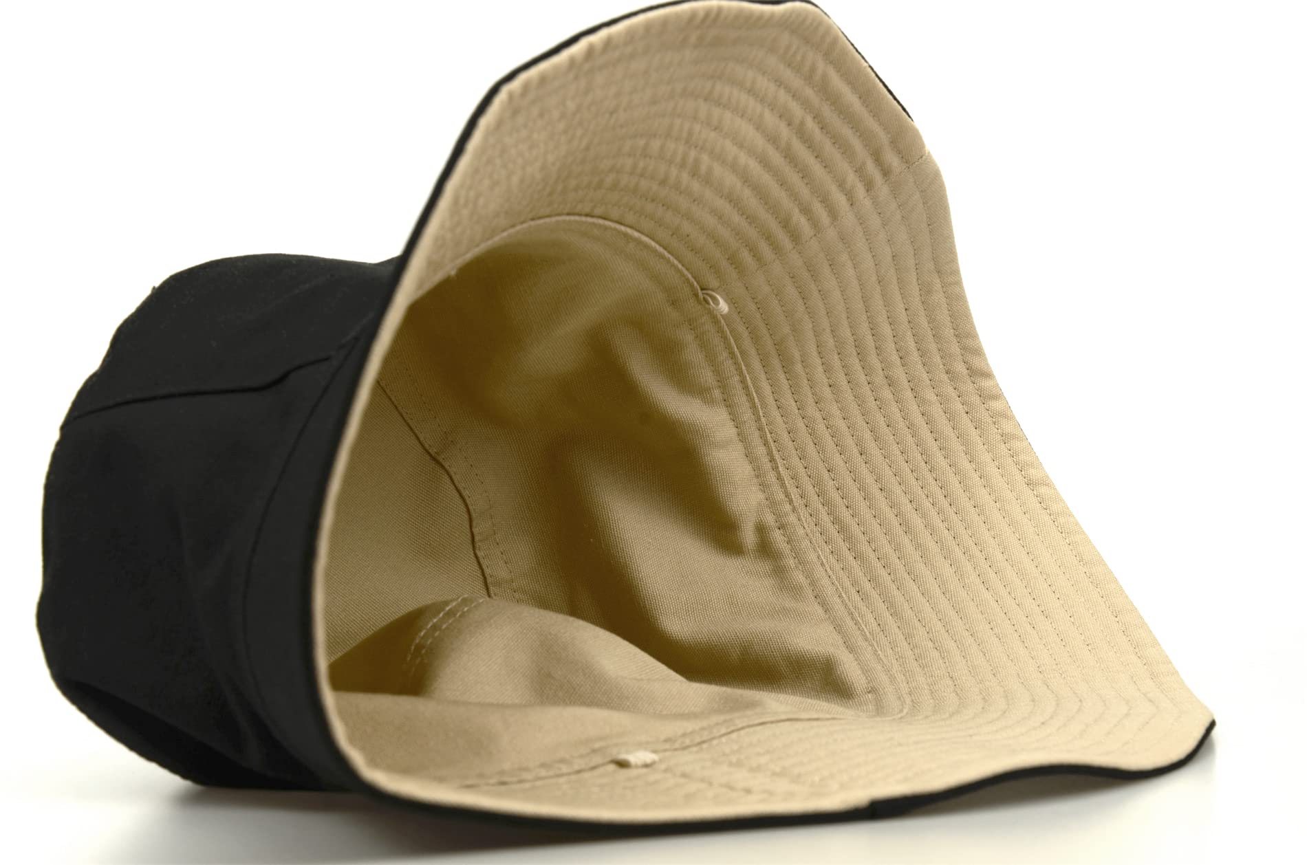 MUNULA Extra Large Bucket Hats XXL Hats for Men Big Head Oversized Cotton Reversible Unisex Fishing Hat 23.6"-25.6" Outdoor (Black/Khaki)