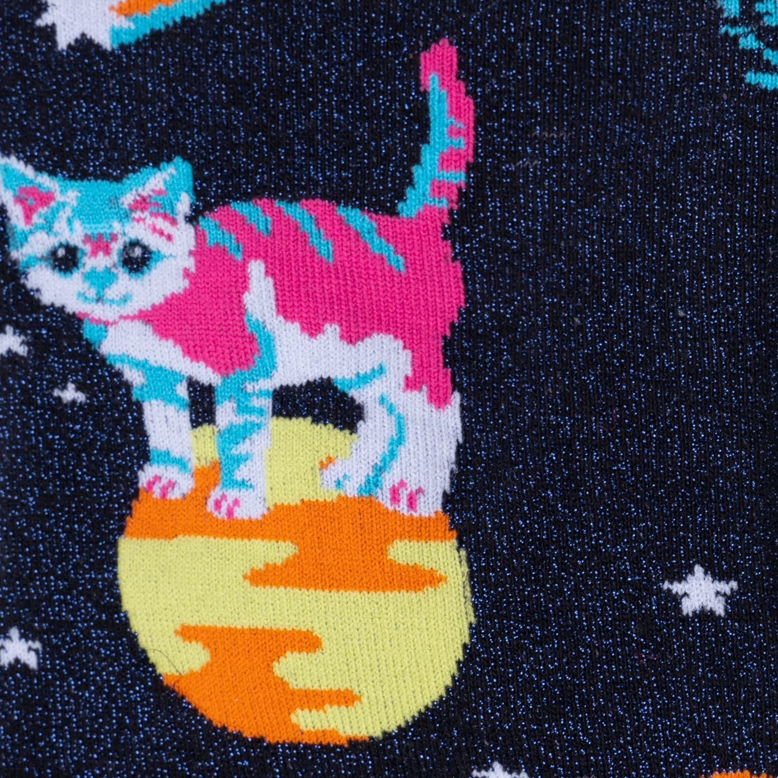 Sock It To Me Unisex Space Cats Wide Calf Stretch Socks