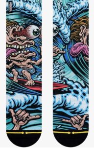 merge4 jimbo phillips surf freak new crew socks for men and women gnarly awesome radical surf compression socks (as1, alpha, l, regular, regular)