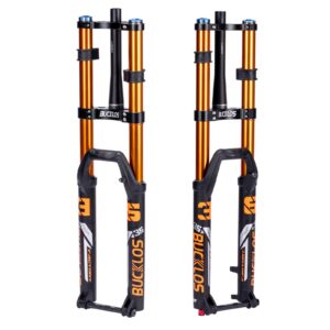 bucklos downhill air suspension fork 27.5/29 15 * 110mm boost tapered, travel 180mm 36mm inner tube thru axle rebound adjustment disc brake front forks, fit mountain bike am fr dh ect.