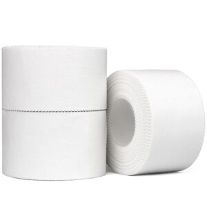 athletic tape – 3 adhesive rolls -1.5" x 15 yards per roll-no-sticky residue – white medical tape - sport tape -skin friendly athletic tape for athletes, coaches, amateurs (white - 45 yards)