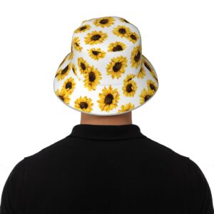 Sunflower Gifts for Women Bucket Hat Unisex Reversible Sun Beach Hats for Women Men Packable Outdoor Fisherman Hat Headwear Accessories