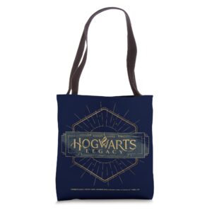 hogwarts legacy gold diamond flame logo v3 tote bag