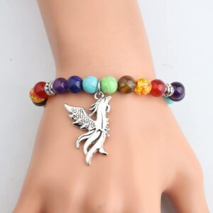 MYOSPARK Phoenix Bracelet Phoenix Bird Charm Phoenix Lover Gift Rising Phoenix Rebirth Inspirational Jewelry Gift (Phoenix bead BR)