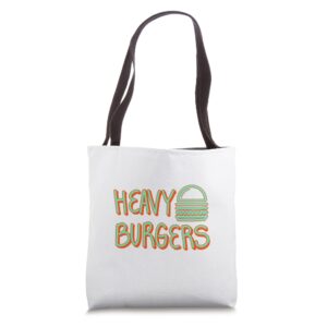 heavy burgers tote bag