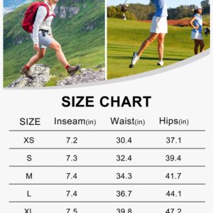 MAGCOMSEN Cargo Shorts for Women Lightweight Quick Dry Hiking Shorts with Pockets Summer Golf Shorts Grey Travel Shorts, S