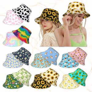 Sunflower Gifts for Women Bucket Hat Unisex Reversible Sun Beach Hats for Women Men Packable Outdoor Fisherman Hat Headwear Accessories