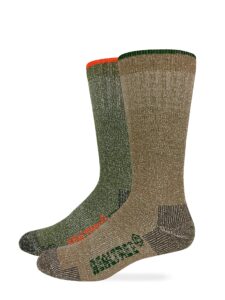 realtree mens heavyweight merino wool blend full cushion mid calf boot socks 2 pair pack