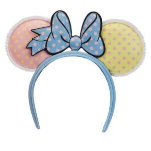 loungefly disney minnie pastel color block dots headband