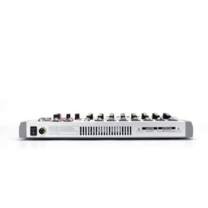 SENWOSI MT-8 8-Channel Sound Board Mixer Amplifier Mixing Console USB Bluetooth Audio Interface Microphone Preamplifier Phantom Power 3 band EQ Steel Chassis DJ Studio Music production