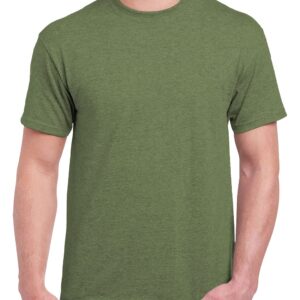 HYBRID APPAREL - Peanuts - Valentine's Peanuts Snoopy Heart - Men's Short Sleeve Graphic T-Shirt - Size Medium Heather Military Green