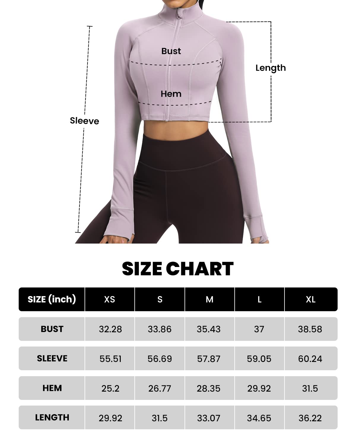 AVGO Workout Jackets for Women Full Zip Cropped Running Track Jacket Lightweight Athletic Slim Fit Tops with Thumb Holes(Fair Orchid, S)