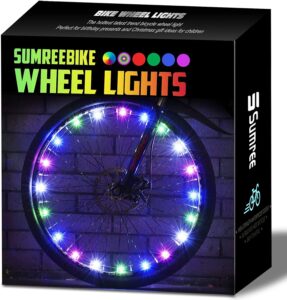 sumree led bike wheel lights,2-tire pack bike lights with batteries included,bicycle lights-stocking stuffer birthday gift for kids,adults,boys,girl