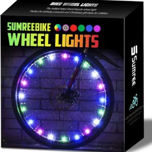 Sumree LED Bike Wheel Lights,2-Tire Pack Bike Lights with Batteries Included,Bicycle Lights-Stocking Stuffer Birthday Gift for Kids,Adults,Boys,Girl