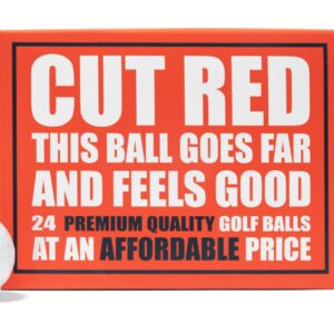 Cut Red Golf Balls (2 Dozen - 24 Golf Balls)