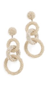 deepa gurnani women's deepa by deepa gurnani sienna earrings, silver, one size