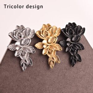 Atomhole 2PCS Flower Ear Weights Hangers 316 Stainless Steel Ear Gauges Hypoallergenic Earrings Stretchers Expanders Tunnels Plugs 0g Piercing Body Jewelry