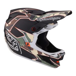 Troy Lee Designs Downhill D4 Composite Matrix Camo Full Face Bicycle Helmet for Max Ventilation Lightweight MIPS EPP EPS Racing Downhill BMX MTB DH - Adult Mens Womens Unisex (Army Green, XS)