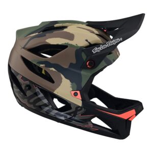 Troy Lee Designs Stage Signature Camo Full Face Bicycle Helmet for Max Ventilation Lightweight MIPS EPP EPS Racing Downhill DH BMX MTB - Adult Men Women (Army Green, XS/SM)