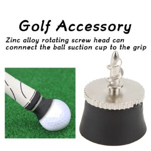 Golf Ball Pick Up, Zinc Alloy Retriever Suction Cup Golf Putter Grabber Head for Club Training Practice