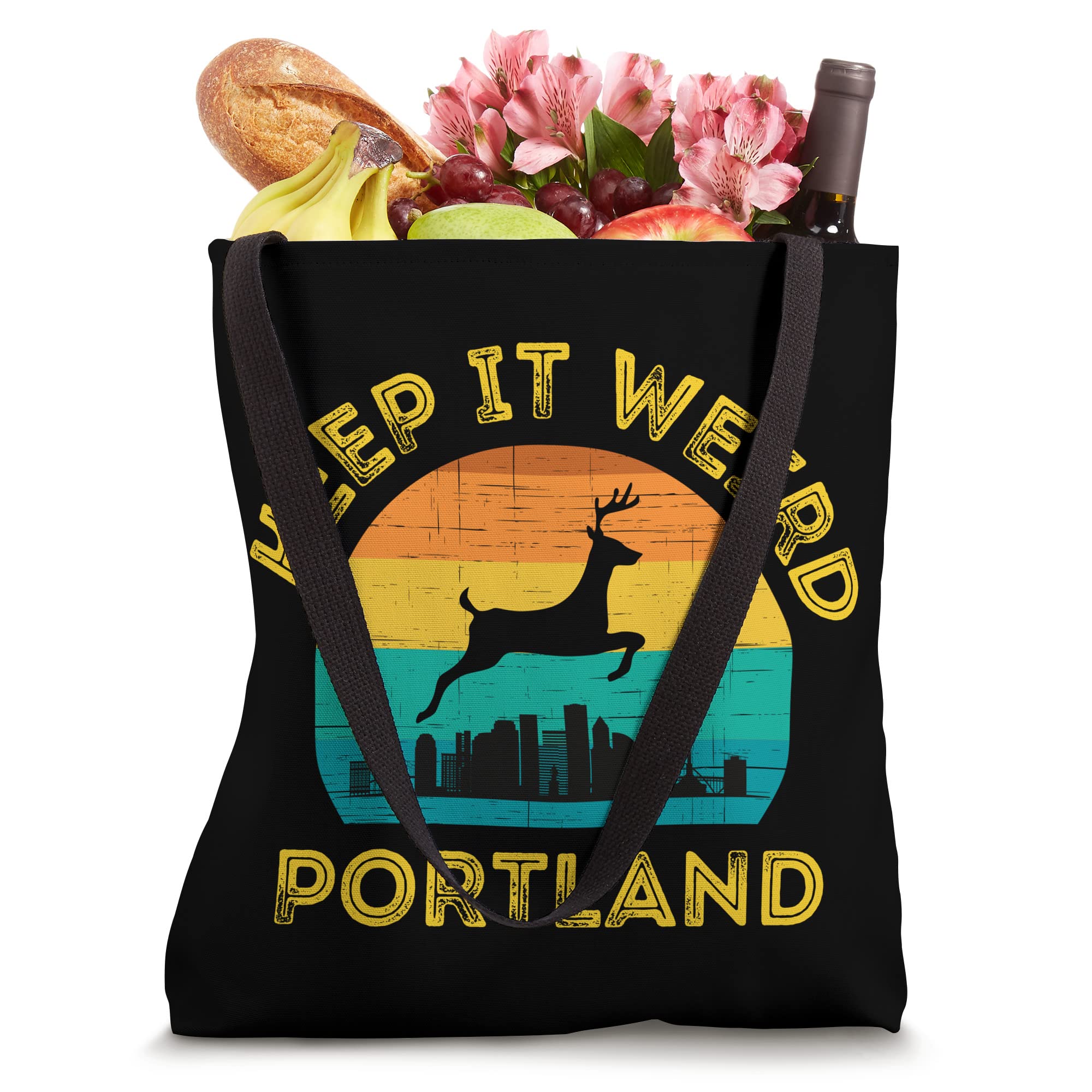 Vintage Keep it Weird Portland Oregon Tote Bag