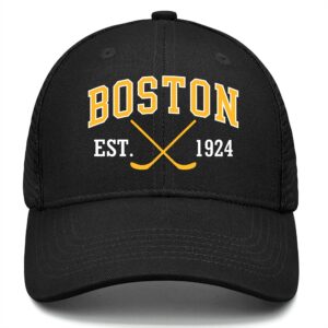 boston hat mens women embroidered baseball caps mesh trucker hat youth adjustable snapback black hat sports fan apparel gifts