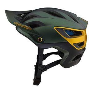 troy lee designs a3 uno adult bicycle helmet mips epp eps premium lightweight 16 vents 3-way adjustable detachable visor all mountain enduro, gravel, trail, bmx, off-road mtb (green, md/lg)