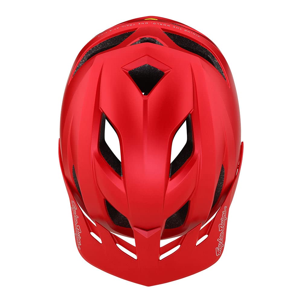 Troy Lee Designs Flowline Adult Bicycle Helmet MIPS EPP Lightweight Vented Adjustable Detachable Visor All Mountain Enduro, Gravel, Trail, BMX, Off-Road MTB (Apple, XS/SM)