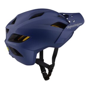 Troy Lee Designs Flowline Adult Bicycle Helmet MIPS EPP Lightweight Vented Adjustable Detachable Visor All Mountain Enduro, Gravel, Trail, BMX, Off-Road MTB (Dark Blue, MD/LG)