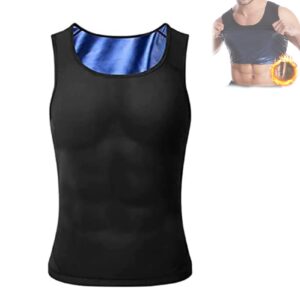 unloshe cgtfy gynecomastia compress tank top, compression tank top men, men slimming body shaper vest (l/xl,black)