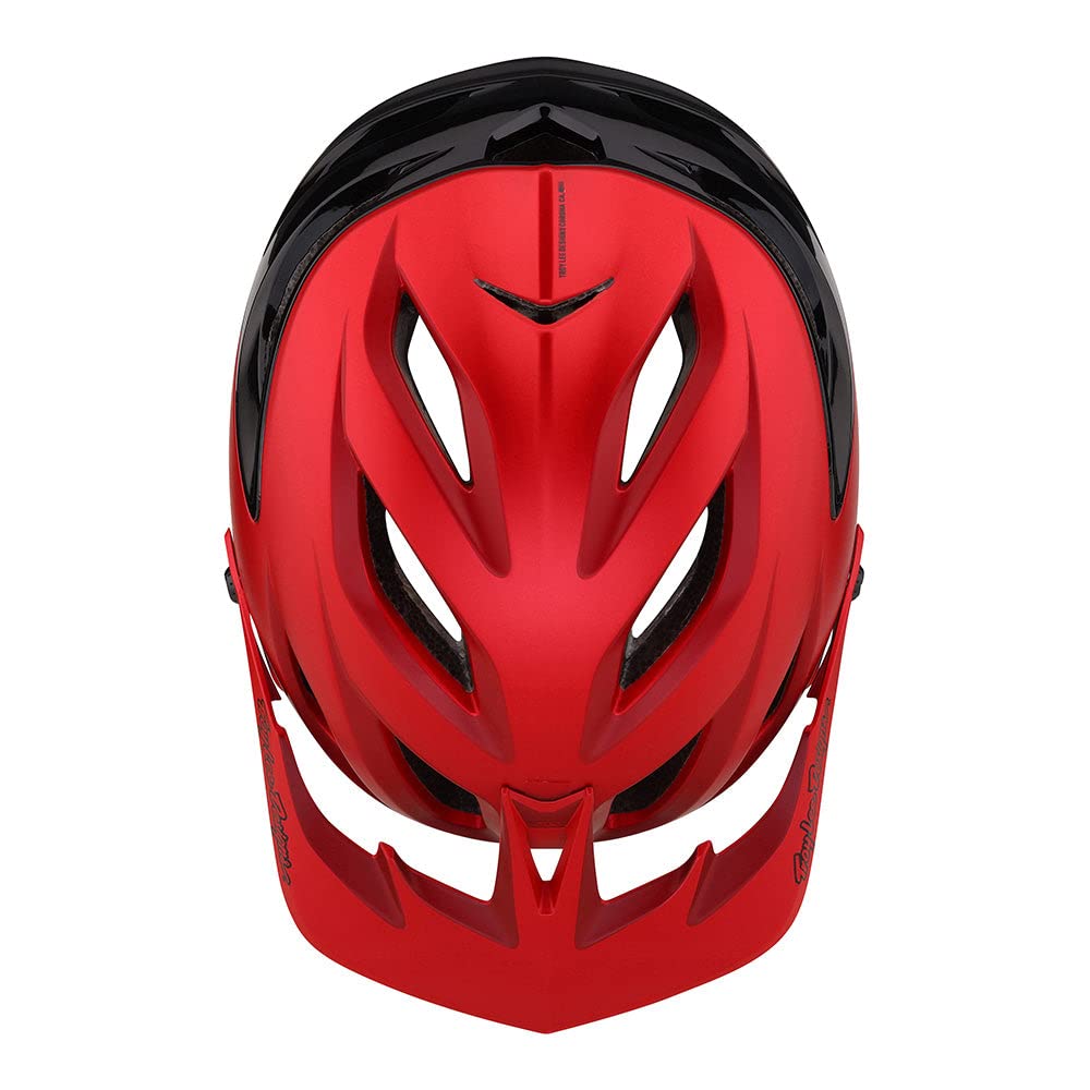 Troy Lee Designs A3 Uno Adult Bicycle Helmet MIPS EPP EPS Premium Lightweight 16 Vents 3-Way Adjustable Detachable Visor All Mountain Enduro, Gravel, Trail, BMX, Off-Road MTB (Red, XL/XXL)