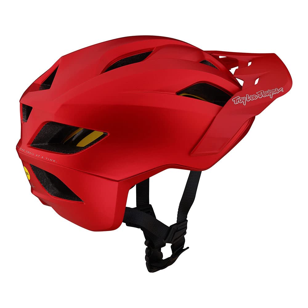 Troy Lee Designs Flowline Adult Bicycle Helmet MIPS EPP Lightweight Vented Adjustable Detachable Visor All Mountain Enduro, Gravel, Trail, BMX, Off-Road MTB (Apple, MD/LG)