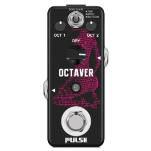 pulse technology octaver 3 mode digital micro guitar effect pedal true bypass