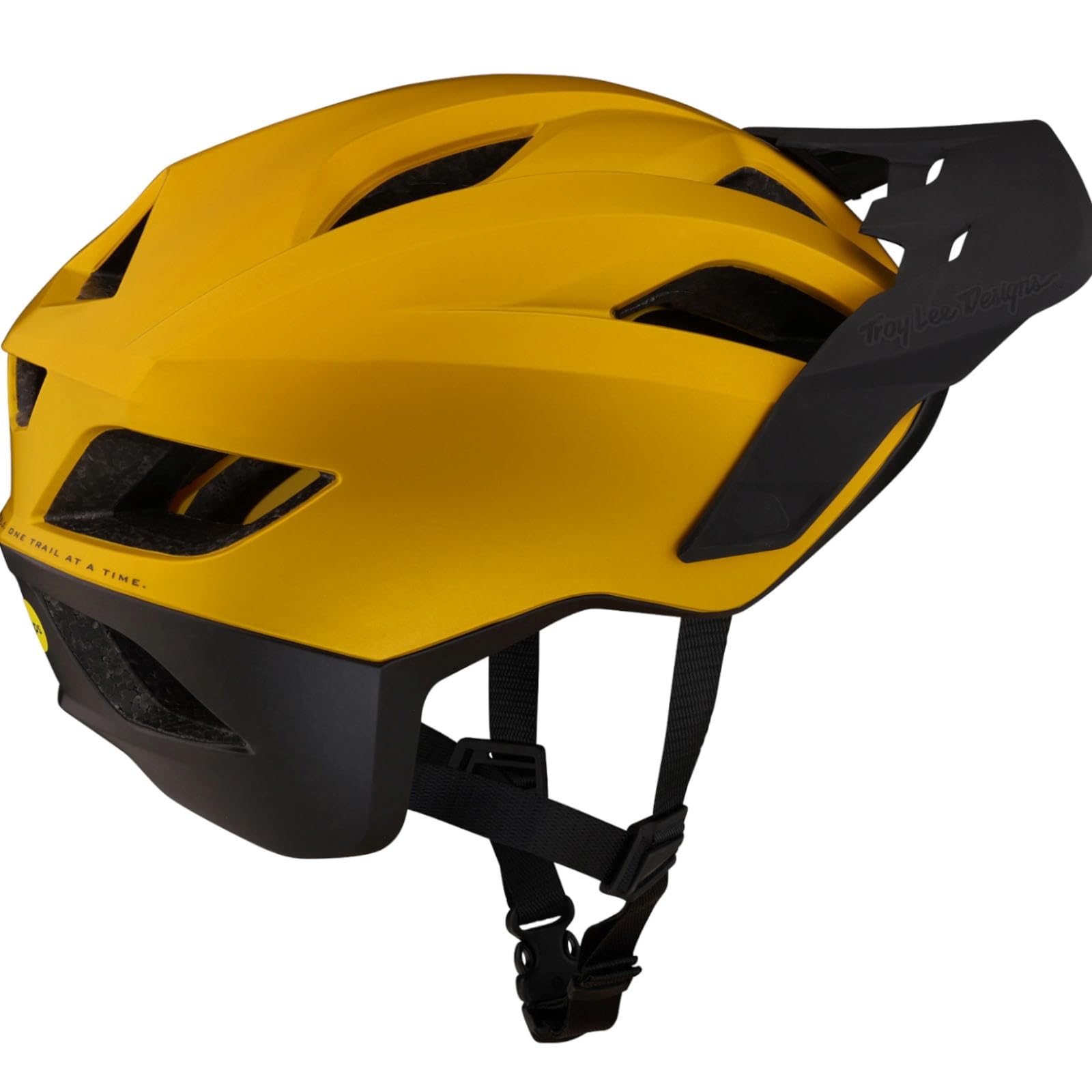 Troy Lee Designs Flowline Adult Bicycle Helmet MIPS EPP Lightweight Vented Adjustable Detachable Visor All Mountain Enduro, Gravel, Trail, BMX, Off-Road MTB (Gold/Black, XL/XXL)