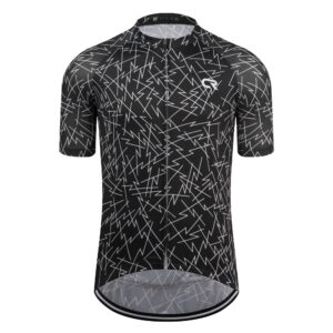 coconut ropamo cr mens cycling jersey short sleeve road bike shirt with 3+1 zipper pockets breathable quick dry (xl，black)