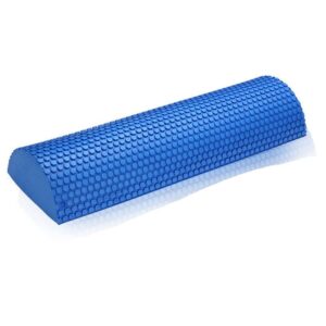 half round yoga foam roller block,exercise eva roller balance pad pilates fitness physical gym fitness muscle restoration(30cm,blue)