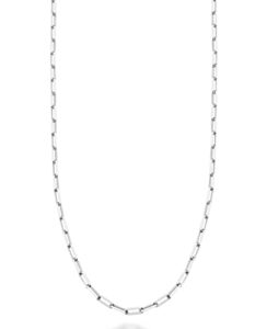 miabella solid 925 sterling silver italian 2mm paperclip link chain necklace for women, made in italy (length 18 inches (women's average length))