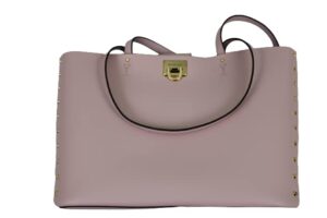 michael kors women's manhattan smooth leather shoulder tote bag powder blush