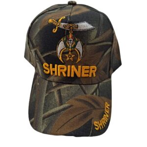 shriner ball cap hat camouflage embroidered strapback