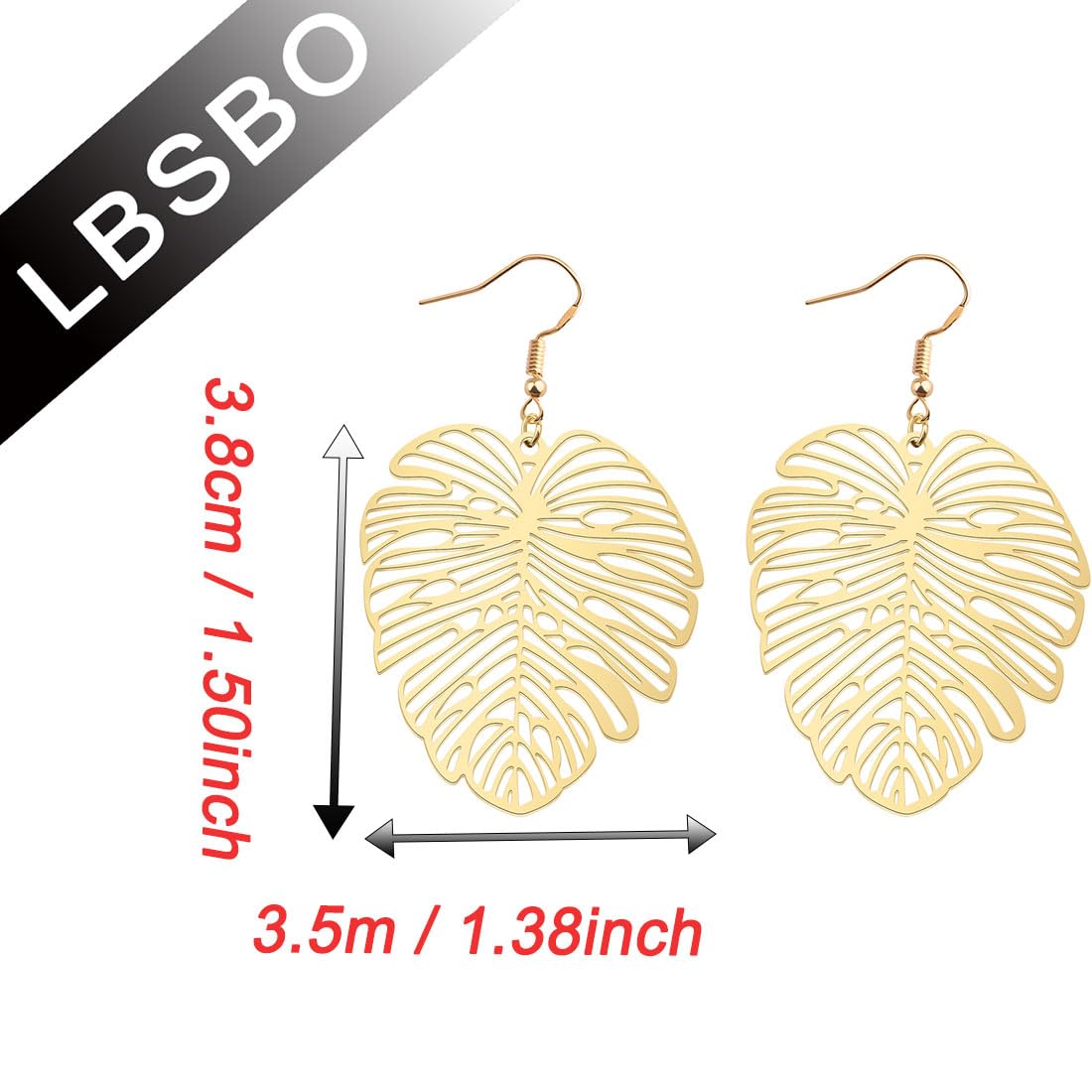 Monstera Gold Earrings Leaf Earrings Dainty Monstera Leaf Earrings Monstera Jewelry (leaf Earrings)