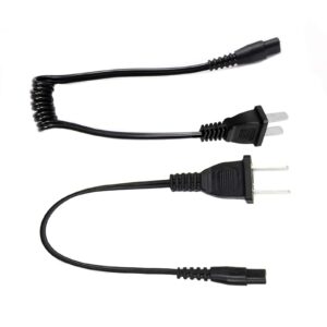 stun gun charger cord compatible with vts-t03, vts-195; police 305, police 928-58, avenger, guard dog security, jolt, stun master and most other stun guns (one long and one short)